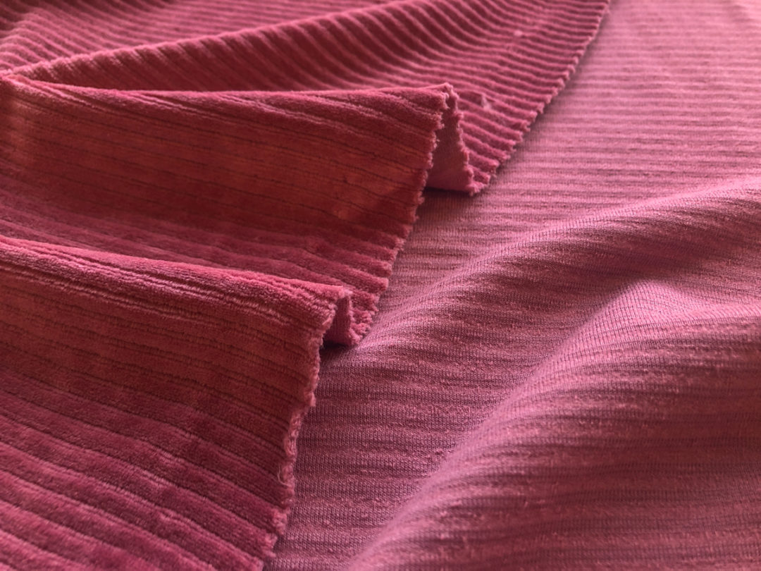 Ribbed Velour - Rose - Stonemountain & Daughter Fabrics