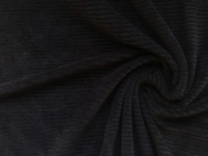 Ribbed Velour - Black - Stonemountain & Daughter Fabrics