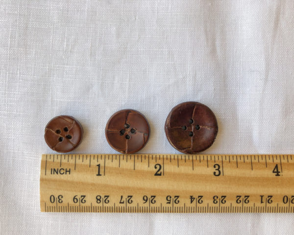 Flat Woven Leather Buttons - Stonemountain & Daughter Fabrics