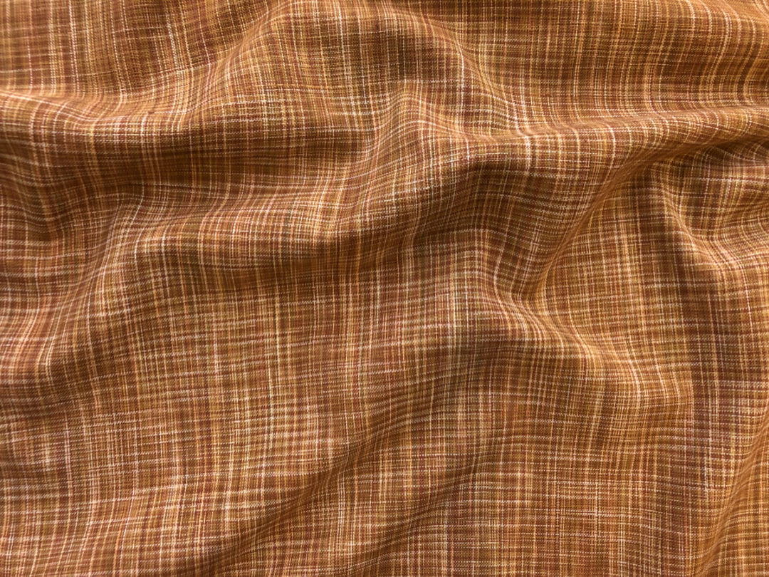 Yarn Dyed Cotton - Crosshatch - Copper - Stonemountain & Daughter Fabrics