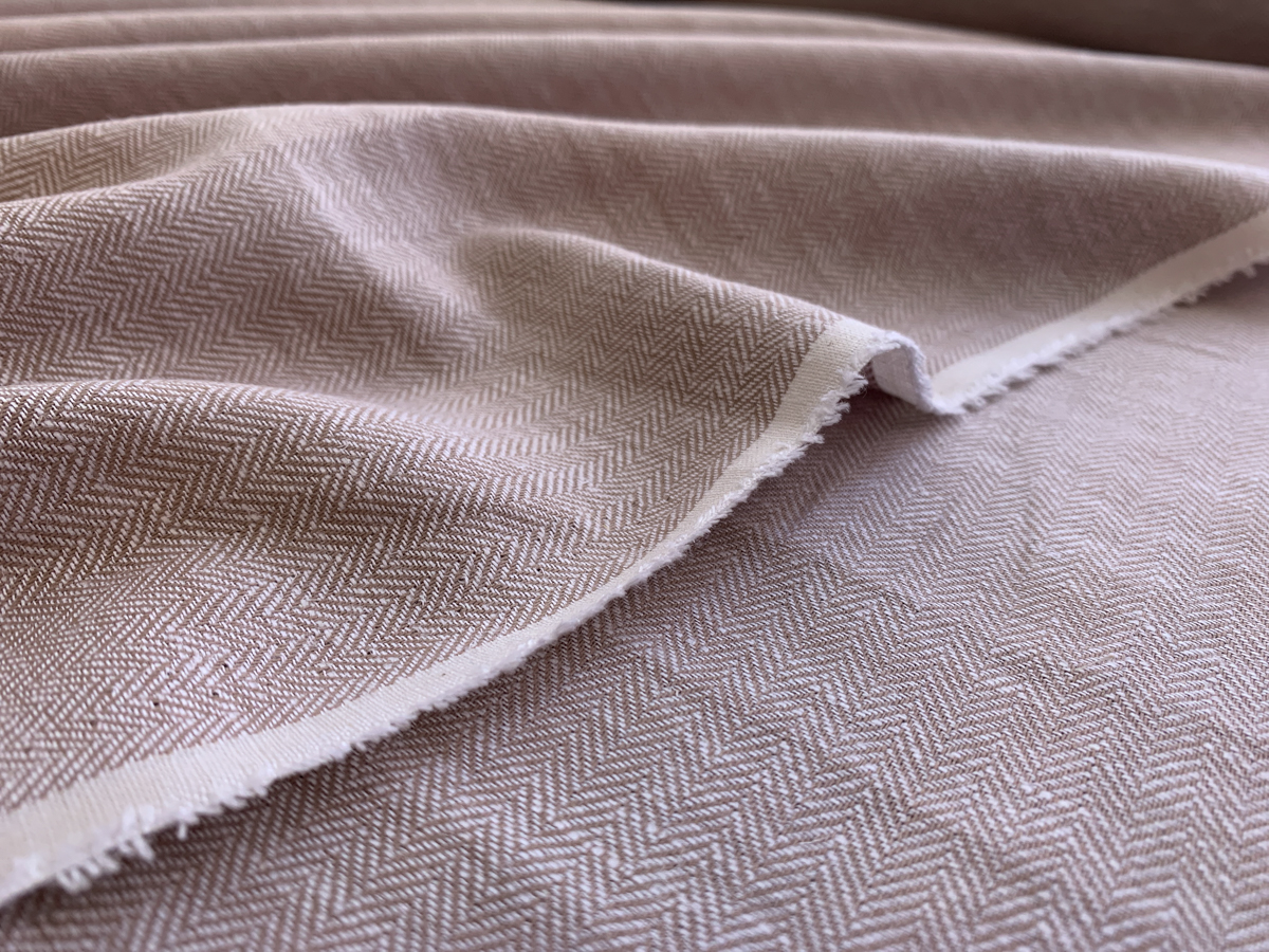 Mystique Chevron Cotton/Linen/Rayon - Beige - Stonemountain & Daughter ...