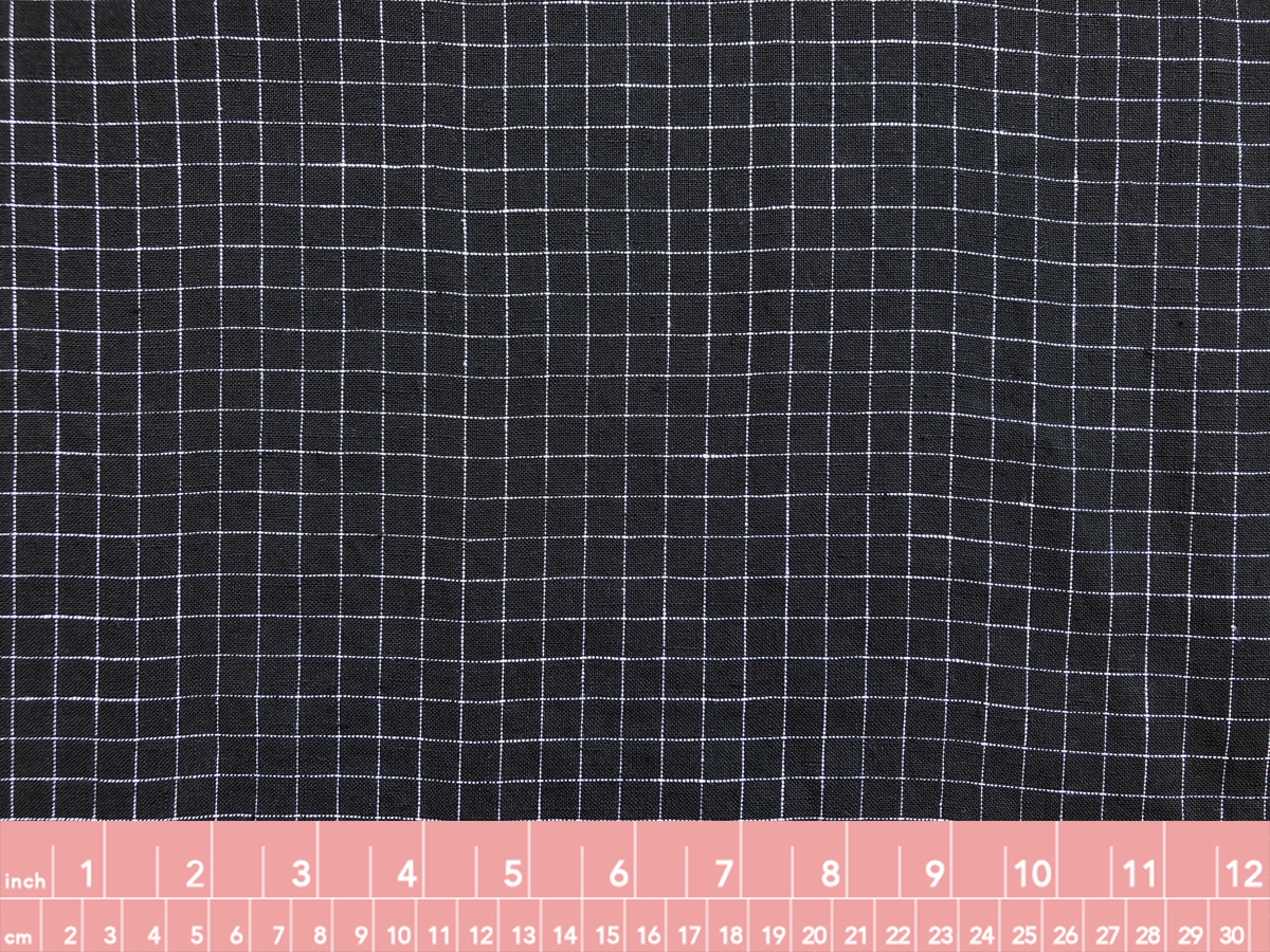 Yarn Dyed Linen - Mini Check - Black - Stonemountain & Daughter Fabrics