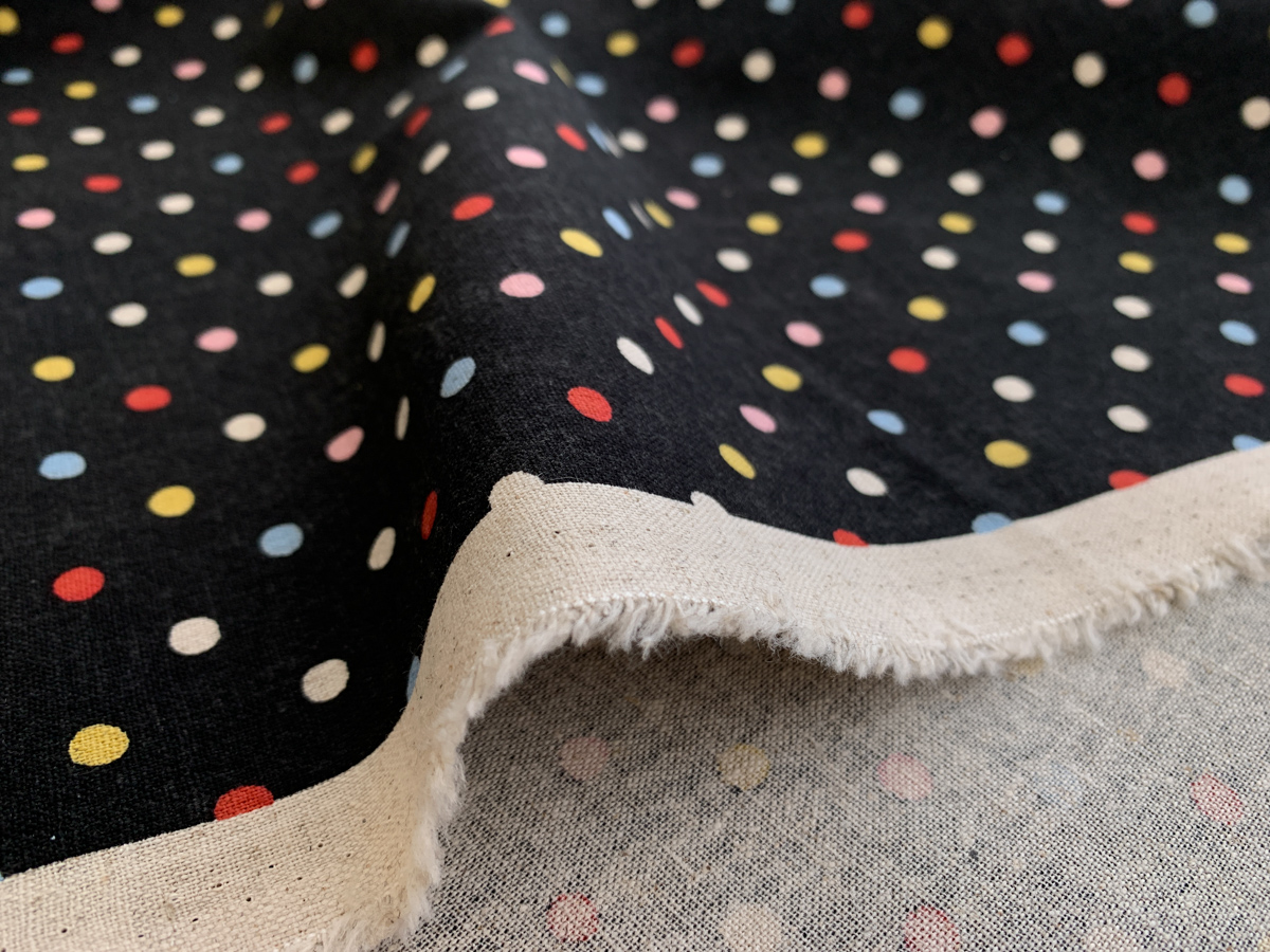 Sevenberry - Cotton/Linen Canvas - Small Dots - Black - Stonemountain ...