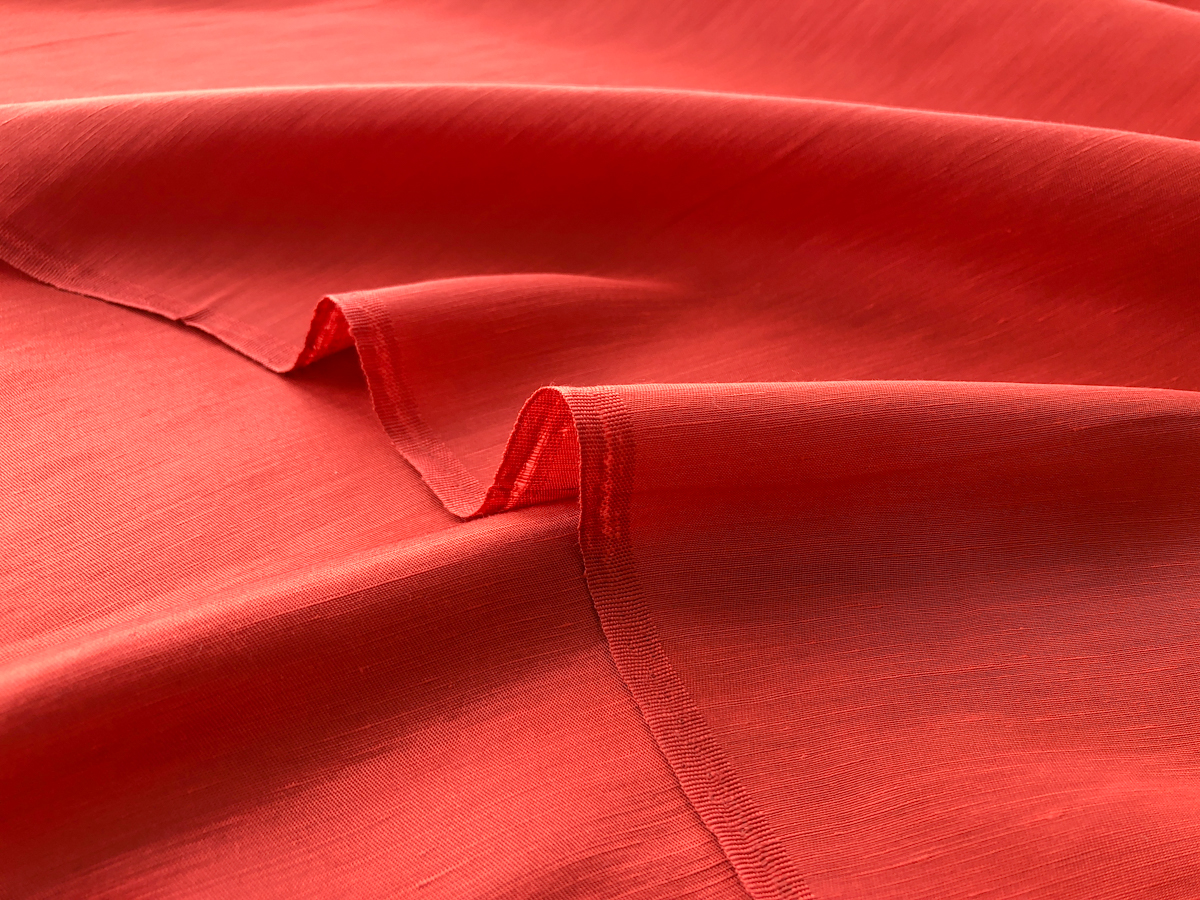 Linen/Silk Slub - Nectarine - Stonemountain & Daughter Fabrics