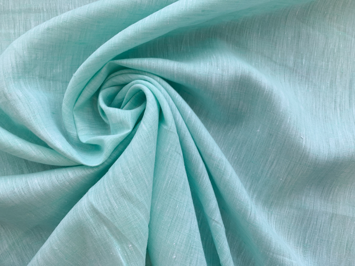 Chambray Linen Slub- Mint - Stonemountain & Daughter Fabrics
