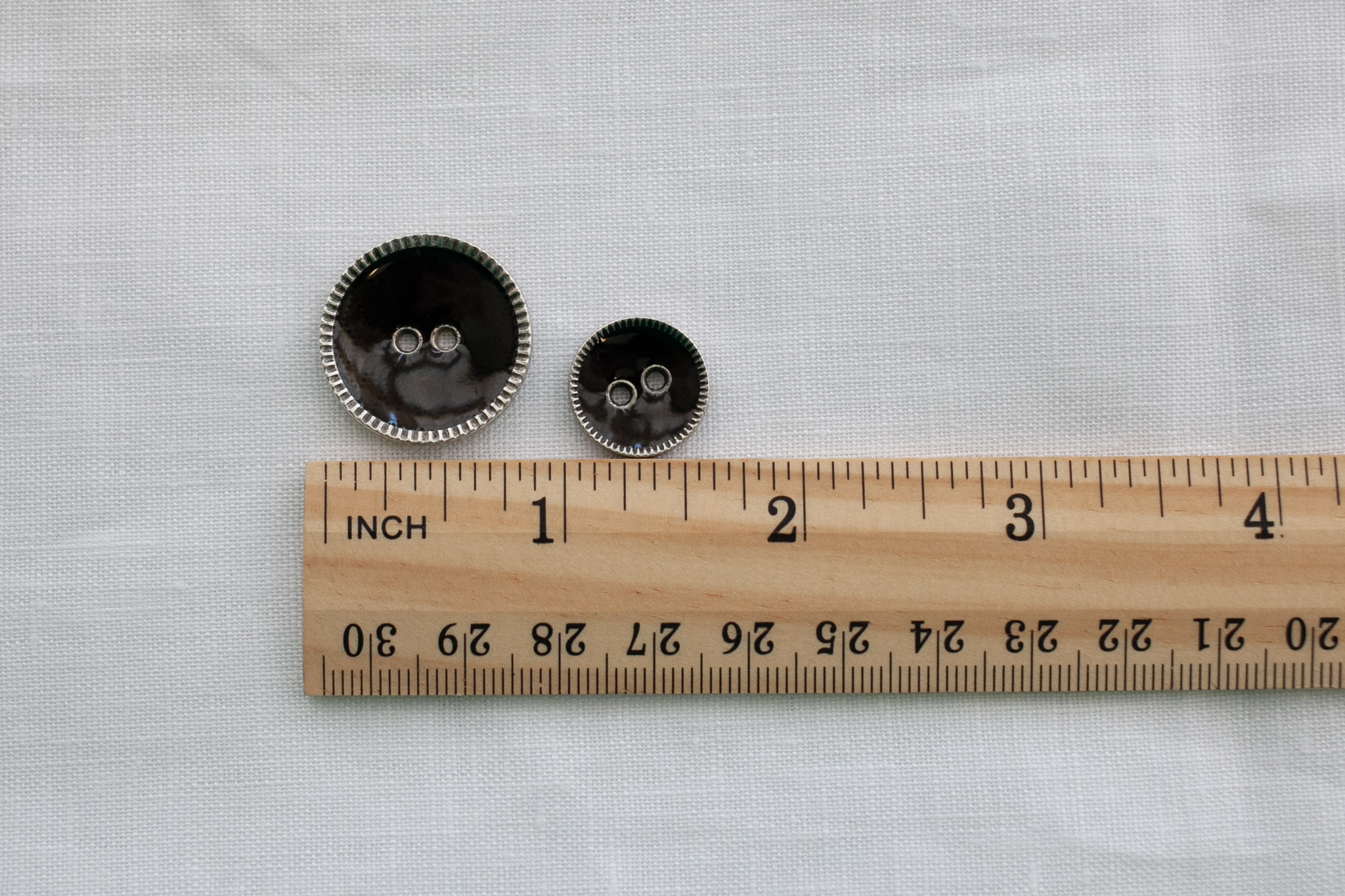 Enamel/Metal Rimmed Buttons - Stonemountain & Daughter Fabrics