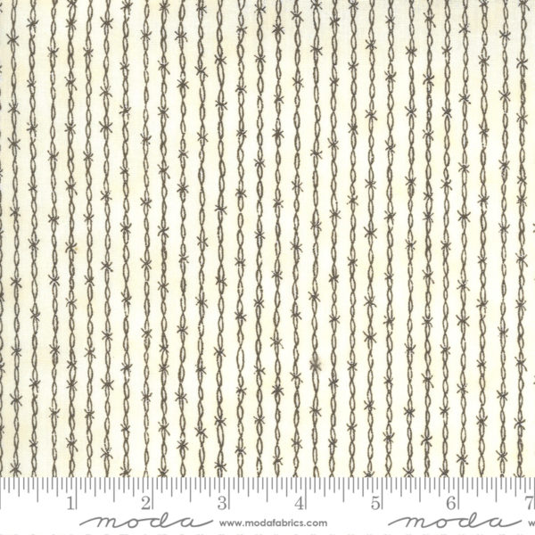 Quilting Cotton - Home on the Range - Barbed Wire Stripe - Dusty White ...