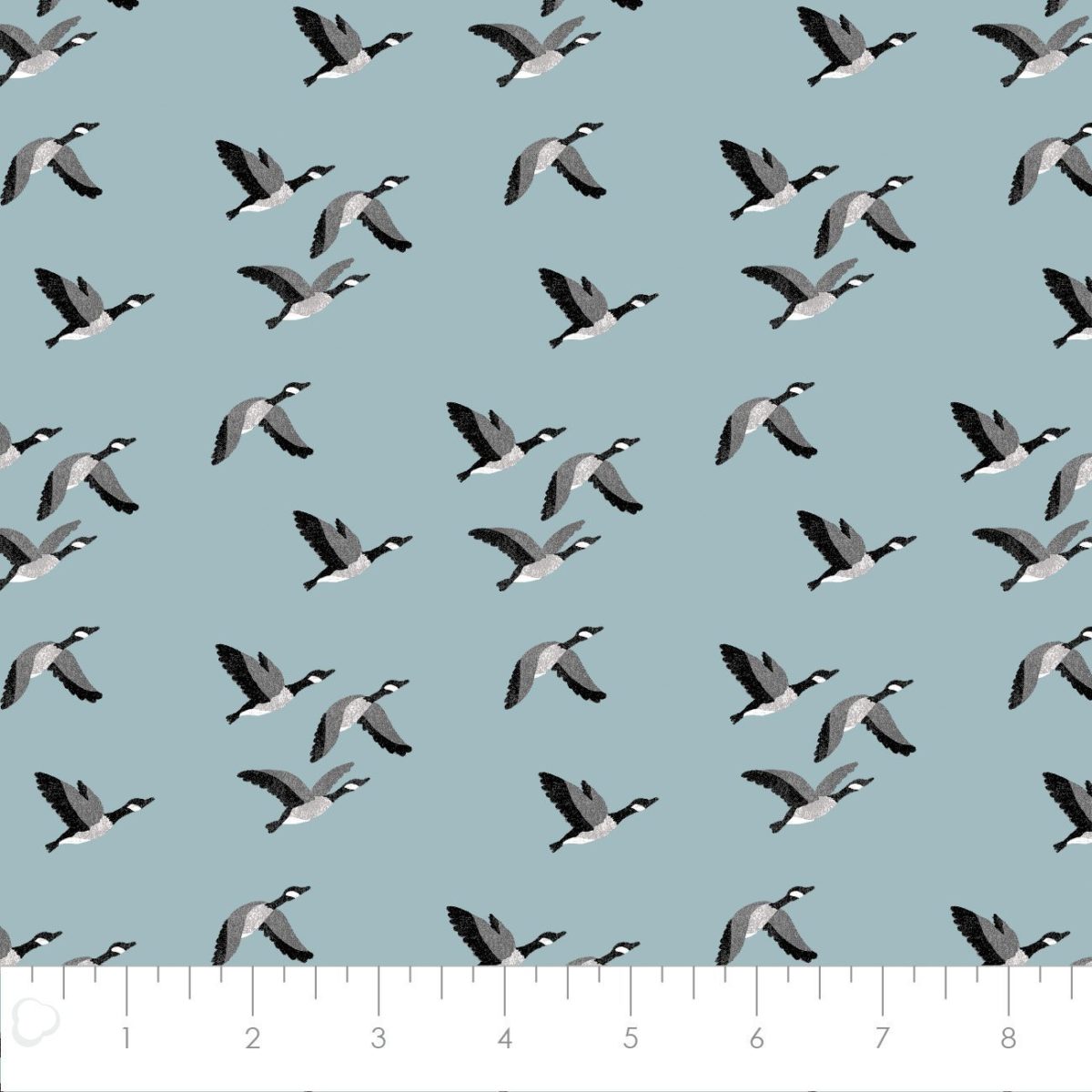 Quilting Cotton - Boreal Forest - Canadian Geese - Slate ...