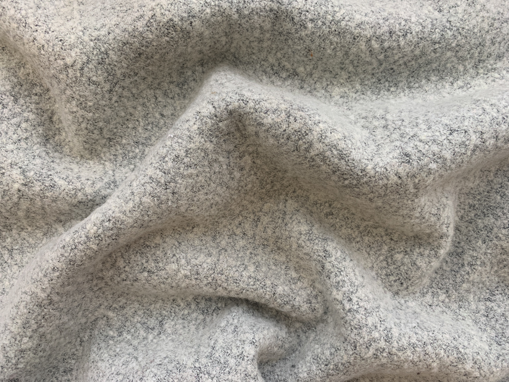 Designer Deadstock - Boiled Wool - Heather Grey - Stonemountain ...