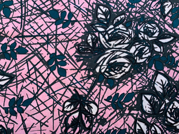 Cotton Batik - Rose Hatch - Pink - Stonemountain & Daughter Fabrics