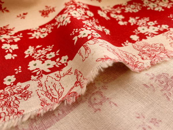 Japanese Cotton/Linen Sheeting - Hand Works - Red - Stonemountain ...