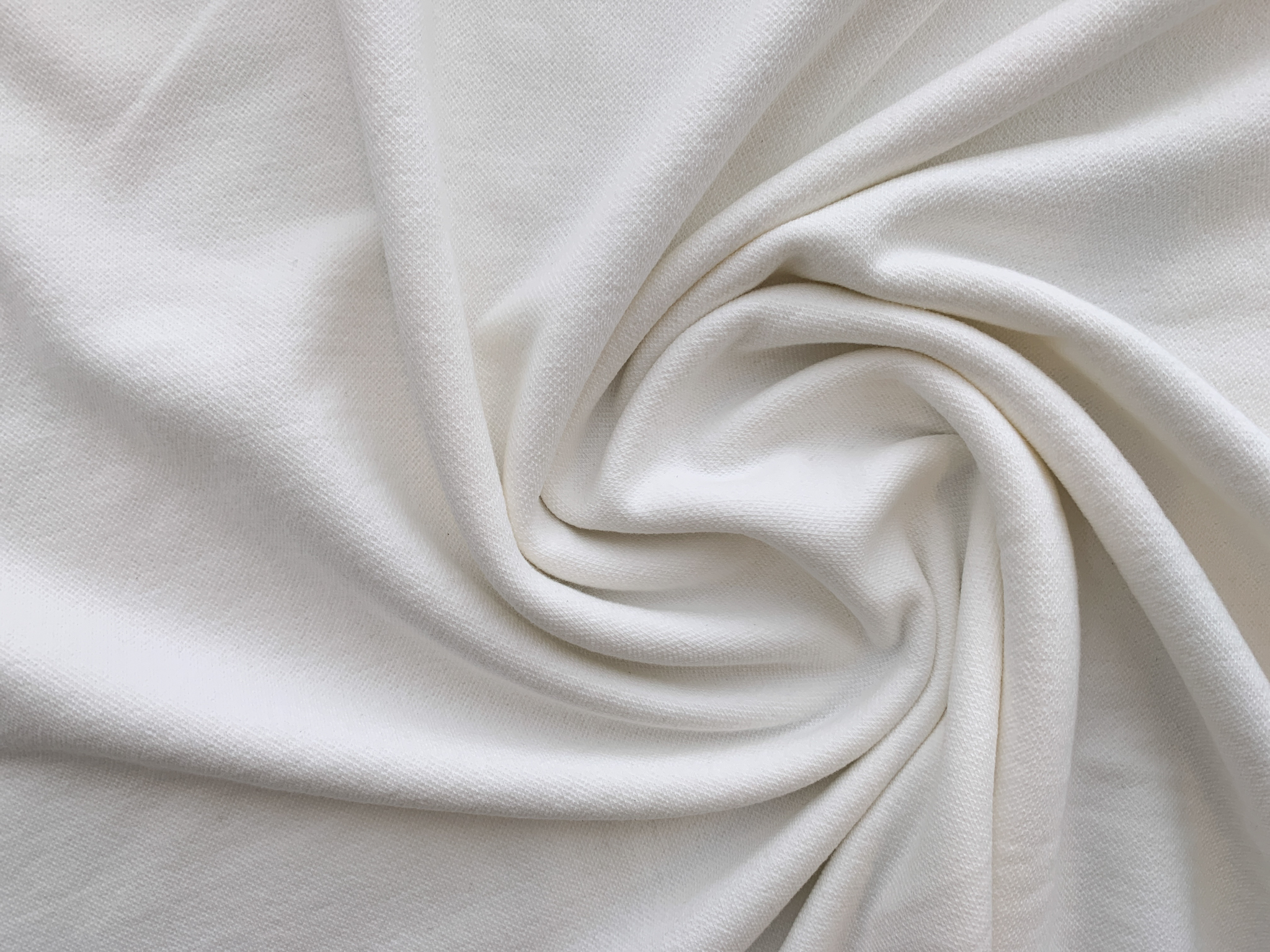 Cotton/Spandex - Textured French Terry - White - Stonemountain ...