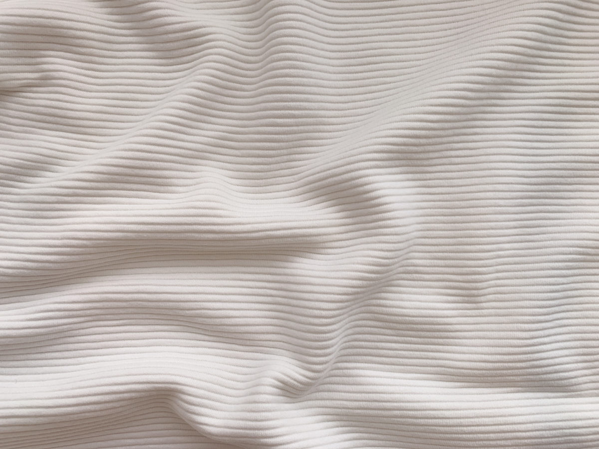 Designer Deadstock - Cotton Rib Knit - White - Stonemountain & Daughter ...