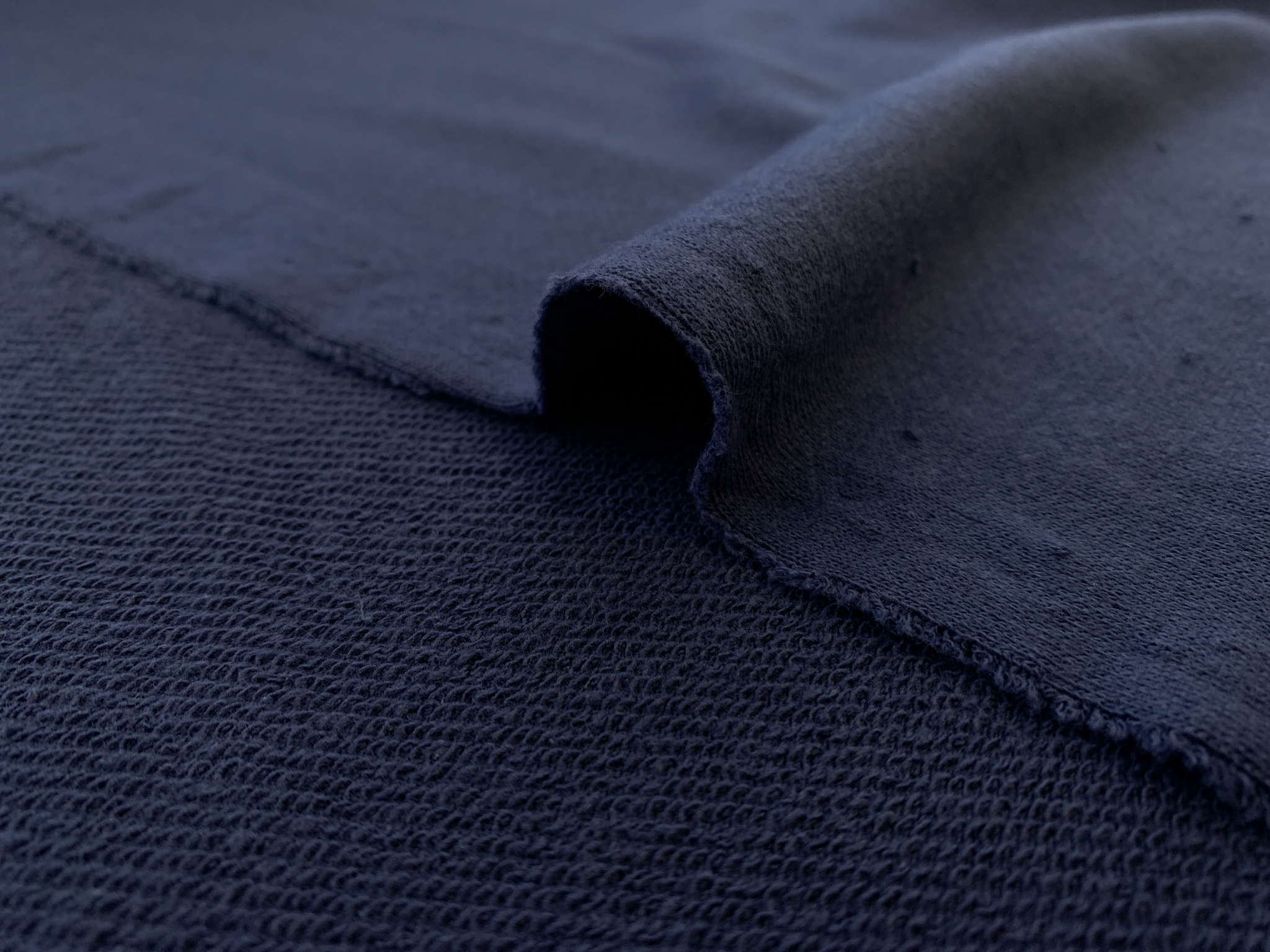 Designer Deadstock - Cotton/Poly French Terry - Blue - Stonemountain ...