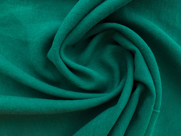 Solid Washed Linen - Emerald Green - Stonemountain & Daughter Fabrics
