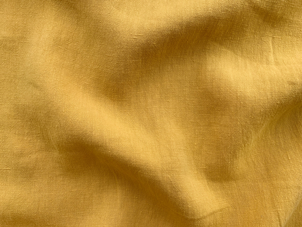 Solid Washed Linen - Mustard - Stonemountain & Daughter Fabrics