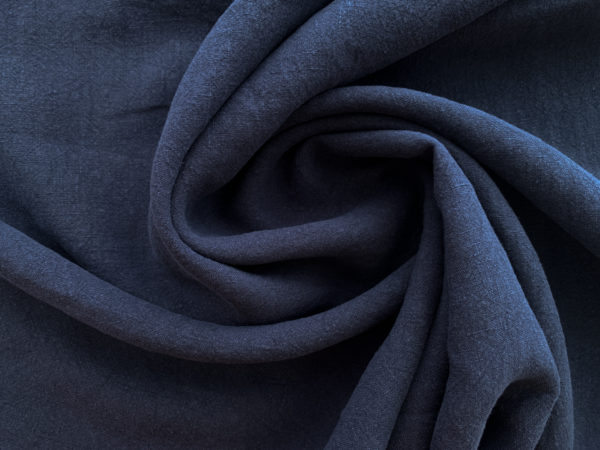 Solid Washed Linen - Navy - Stonemountain & Daughter Fabrics