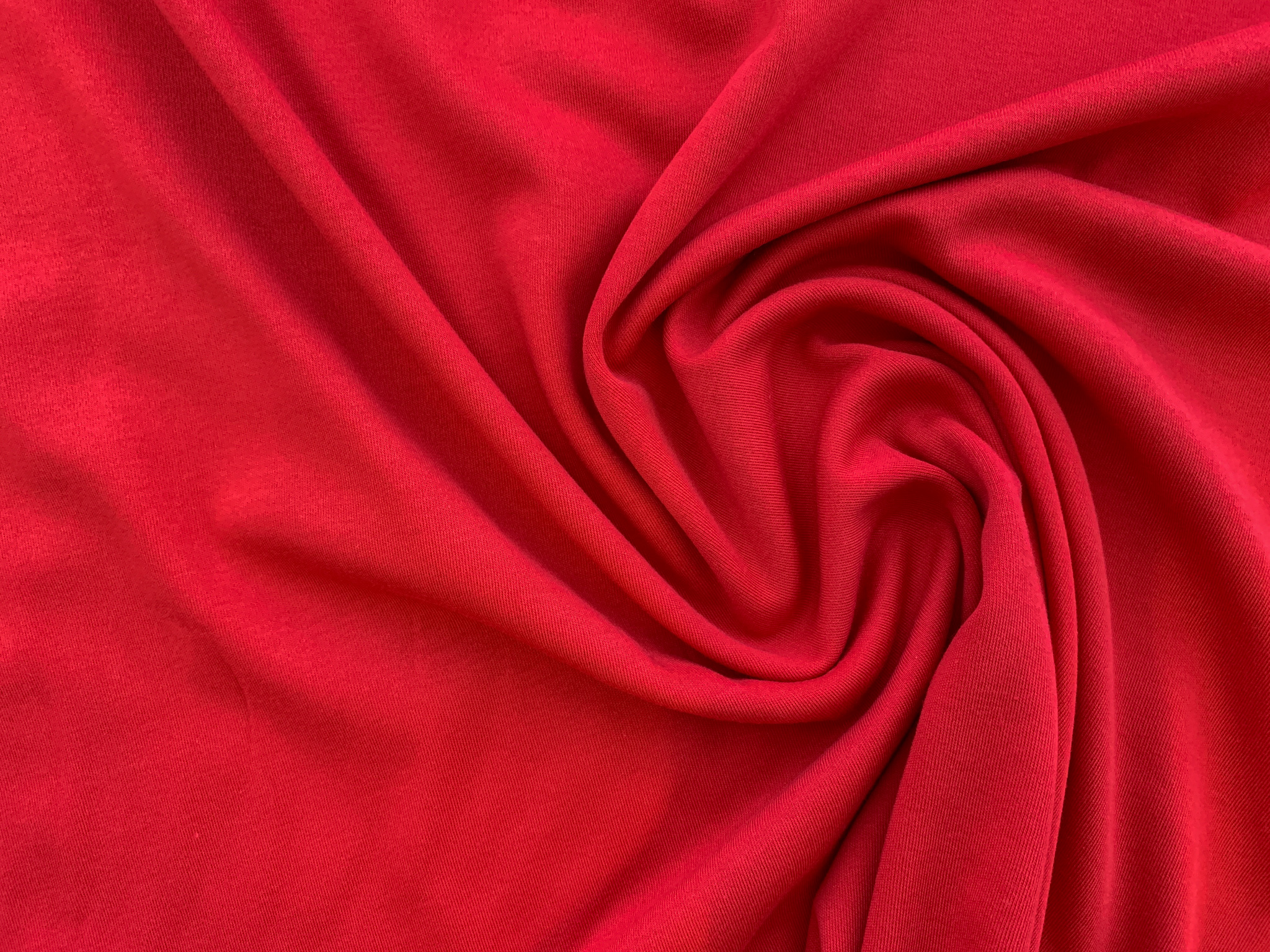 Designer Deadstock - Cotton Interlock - Red - Stonemountain & Daughter ...