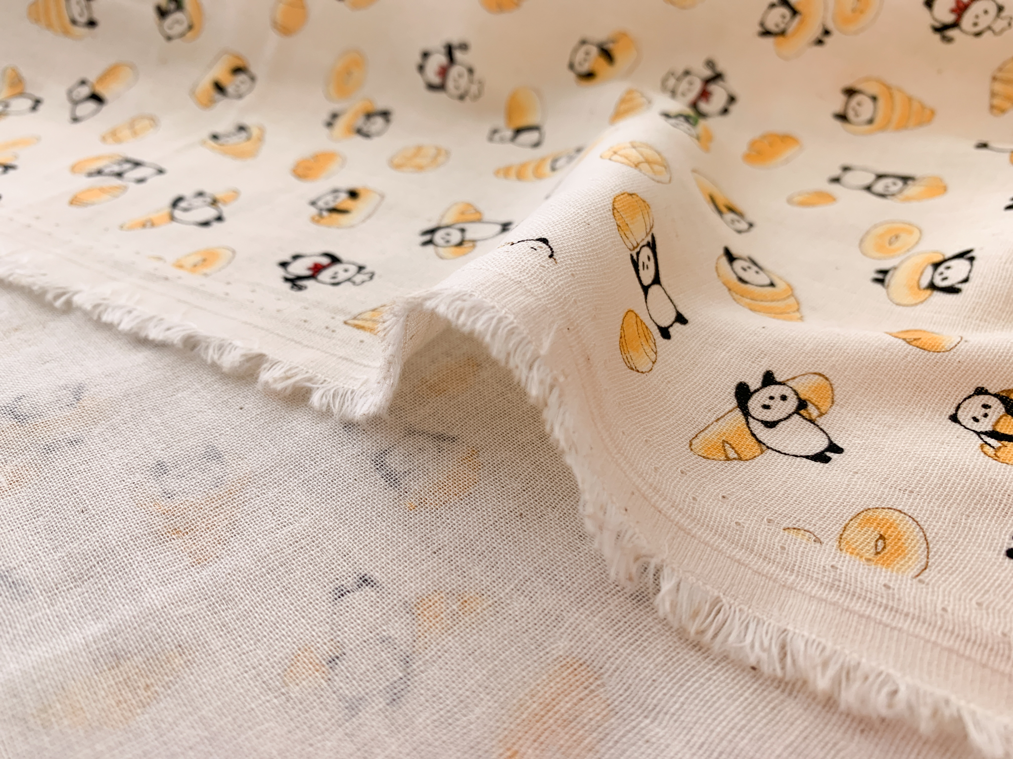 Japanese Cotton Double Gauze - Pan-da - Stonemountain & Daughter Fabrics