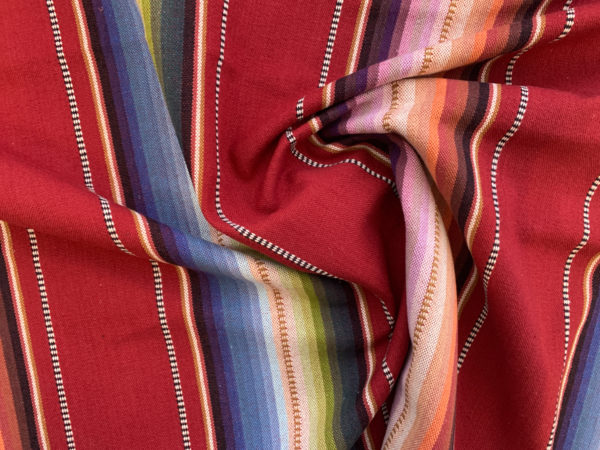 Heavyweight Yarn Dyed Cotton Stripe - Maroon - Stonemountain & Daughter ...