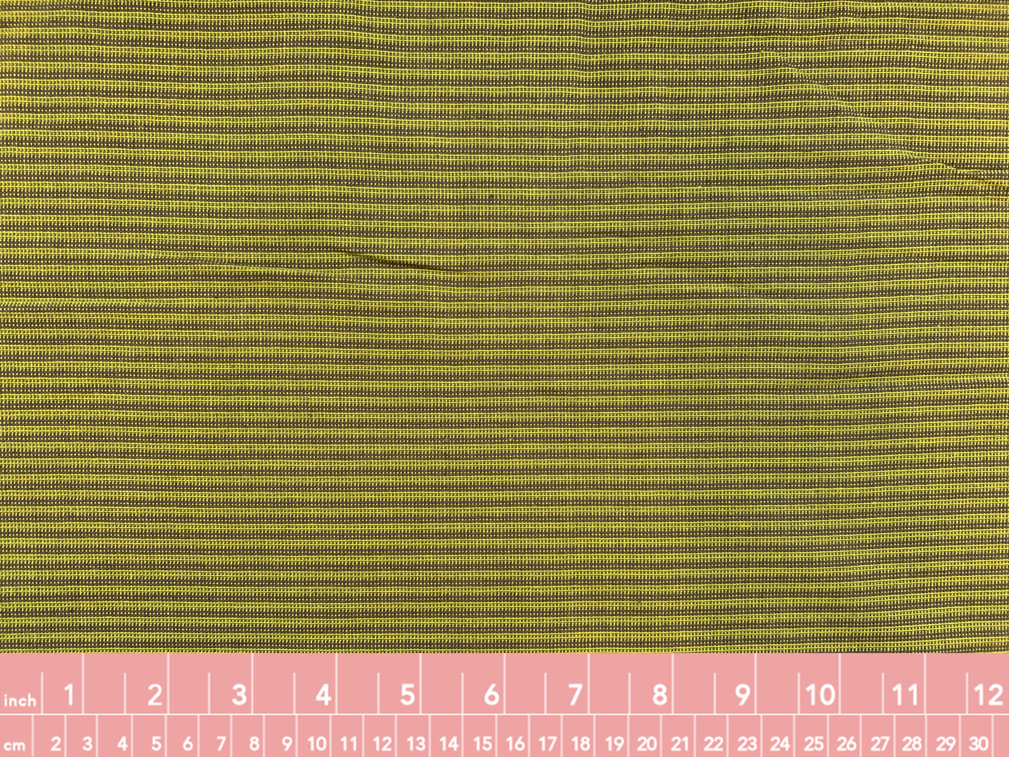 Handwoven Cotton Stripe - Pickle - Stonemountain & Daughter Fabrics