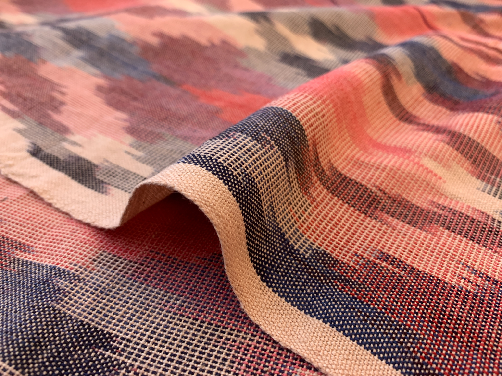 Handwoven Cotton Ikat - Diamond Plaid - Red - Stonemountain & Daughter ...