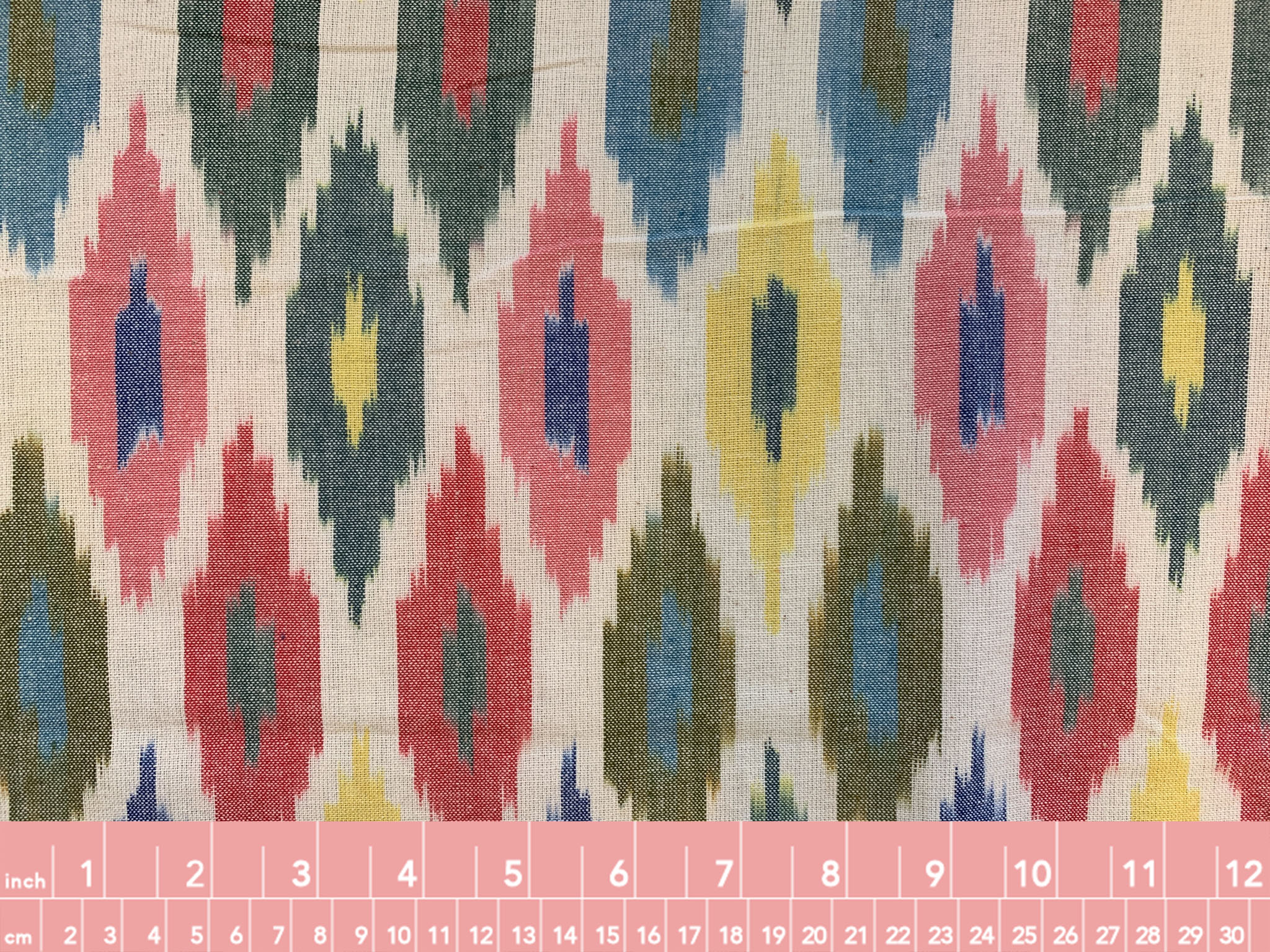 Handwoven Cotton Ikat - Diamond - White/Multi - Stonemountain ...
