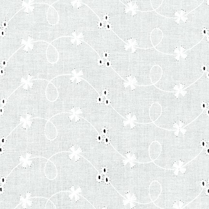 Embroidered Cotton - Loop de Loop - Off White - Stonemountain ...