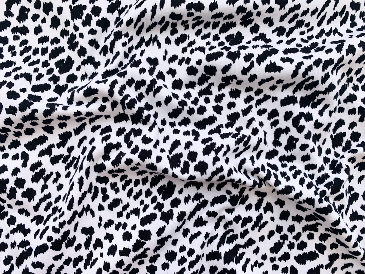 Designer Deadstock - Cotton/Spandex Jersey - Dalmation - Stonemountain ...