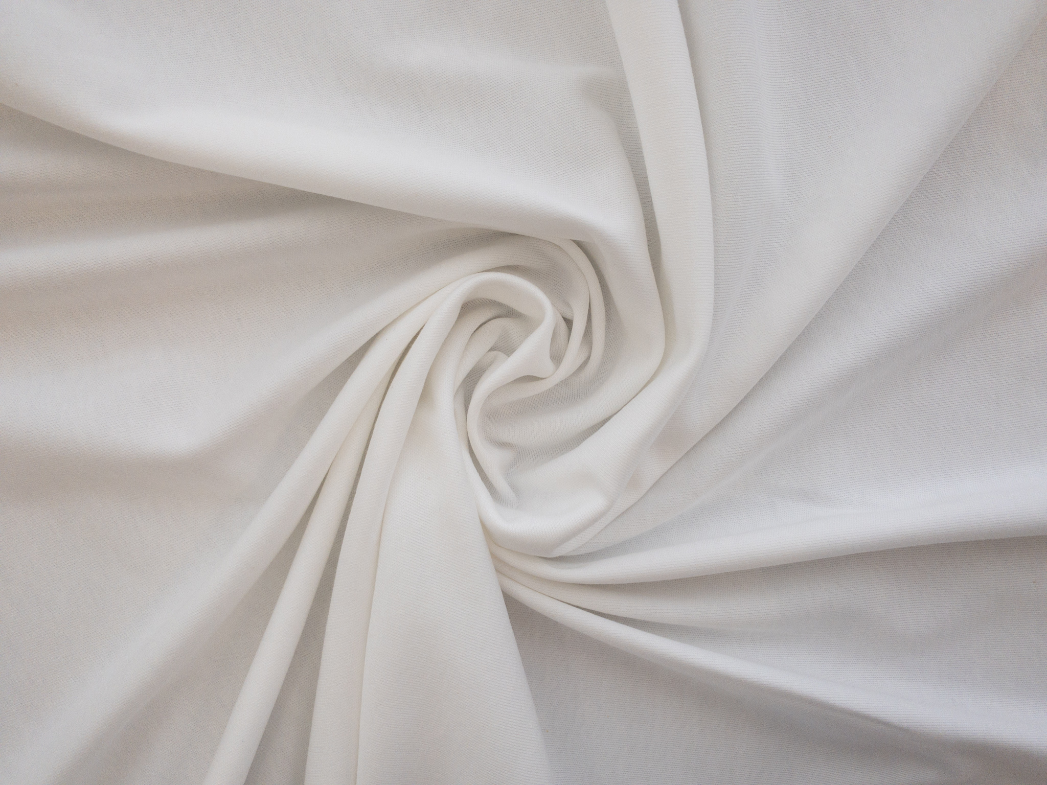 Designer Deadstock - Organic Cotton Interlock - Natural White ...