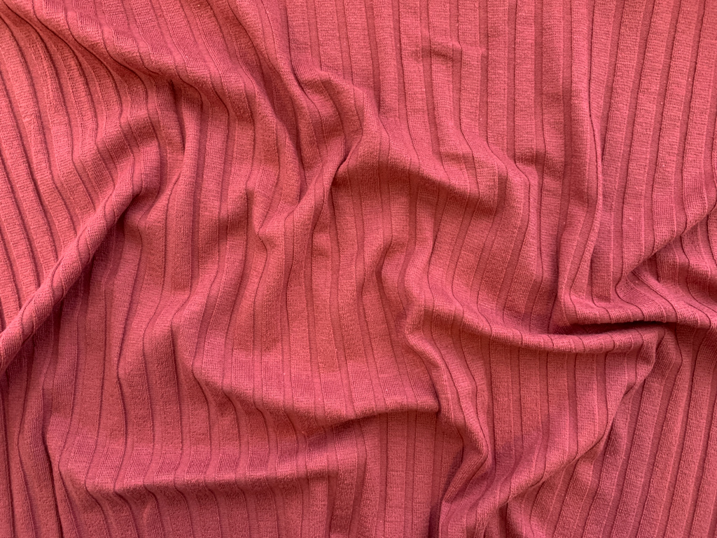 Designer Deadstock - Rayon/Poly Rib Knit - Garnet - Stonemountain ...