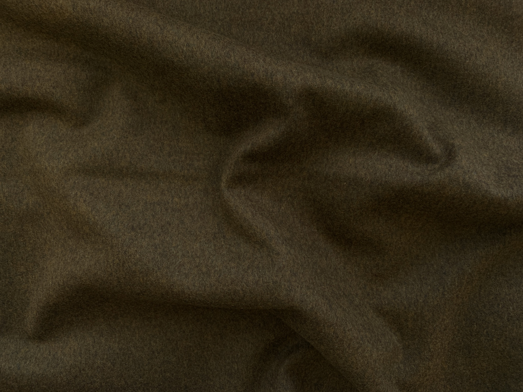 Designer Deadstock - 100% Wool Flannel Suiting - Olive Drab ...