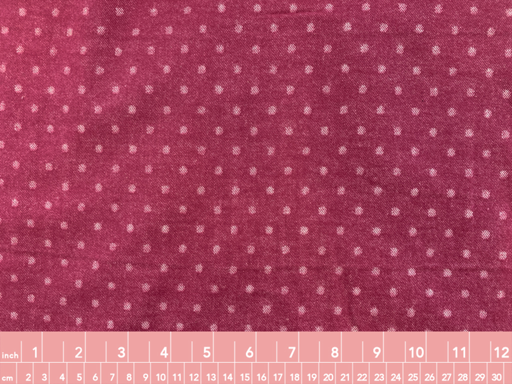 Porto Flannel - Cotton Flannel Twill - Magenta Jacquard Dot ...