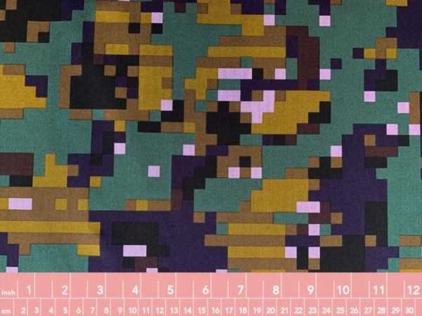 Japanese Cotton Lawn - Pixelated - Green - Stonemountain & Daughter Fabrics