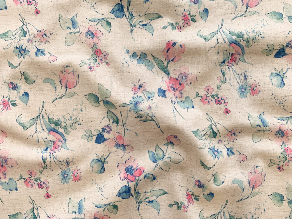 Japanese Cotton/Linen Poplin - Watercolor Peonies - Stonemountain ...