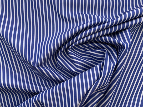 Designer Deadstock - Cotton Poplin - Blue/White Stripe - Stonemountain ...