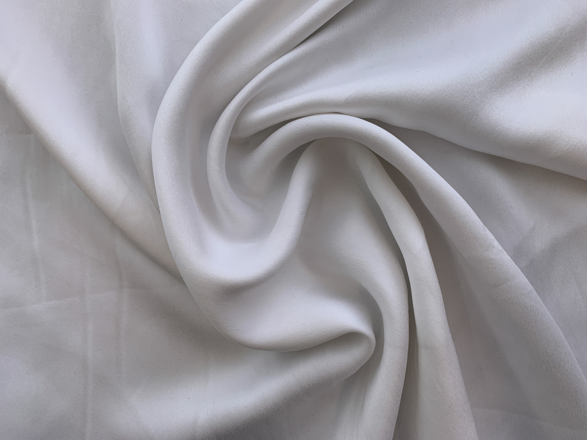 Sueded Silk Charmeuse - Dyed White - Stonemountain & Daughter Fabrics