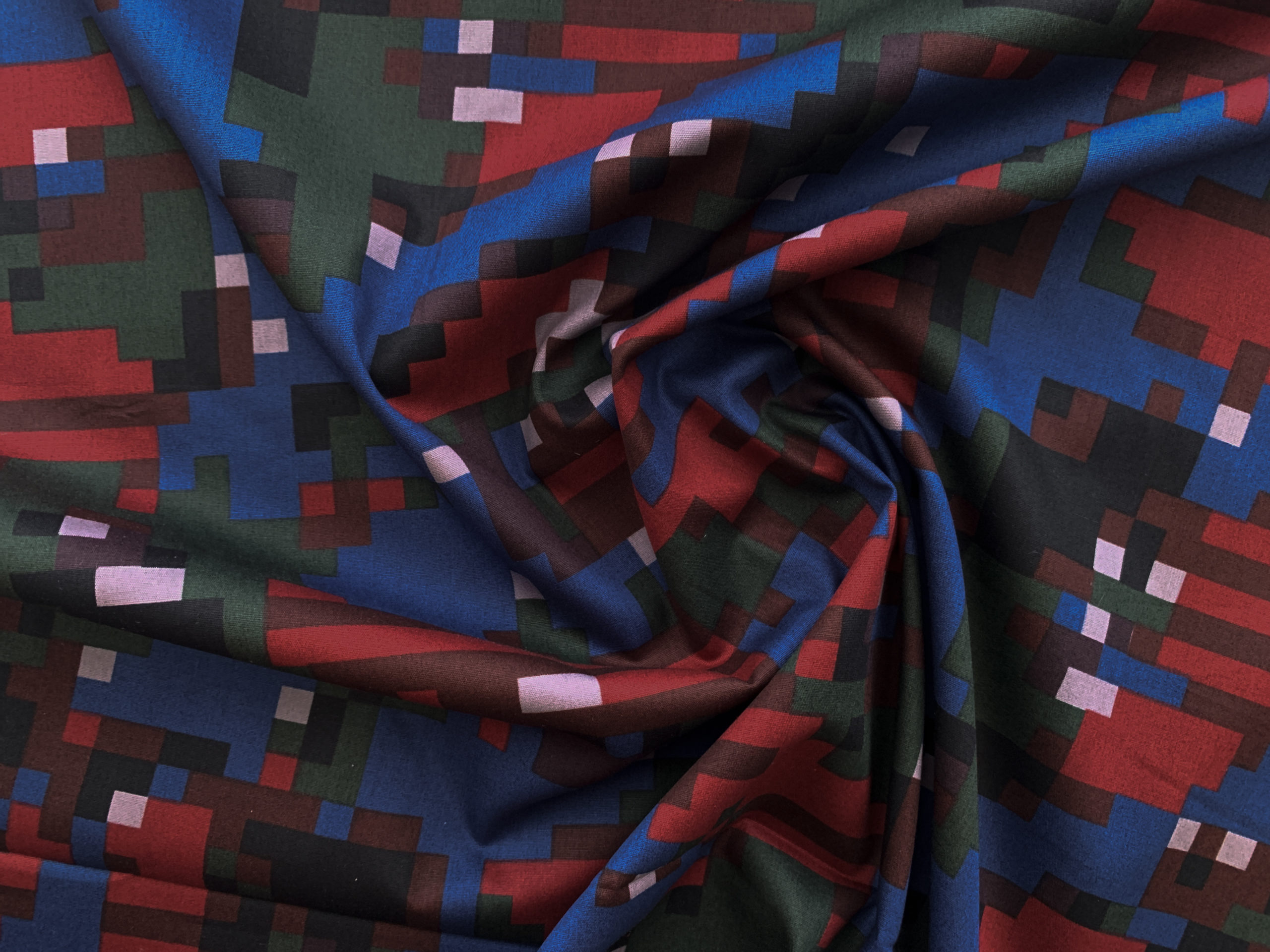 Japanese Cotton Lawn - Pixelated - Blue - Stonemountain & Daughter Fabrics