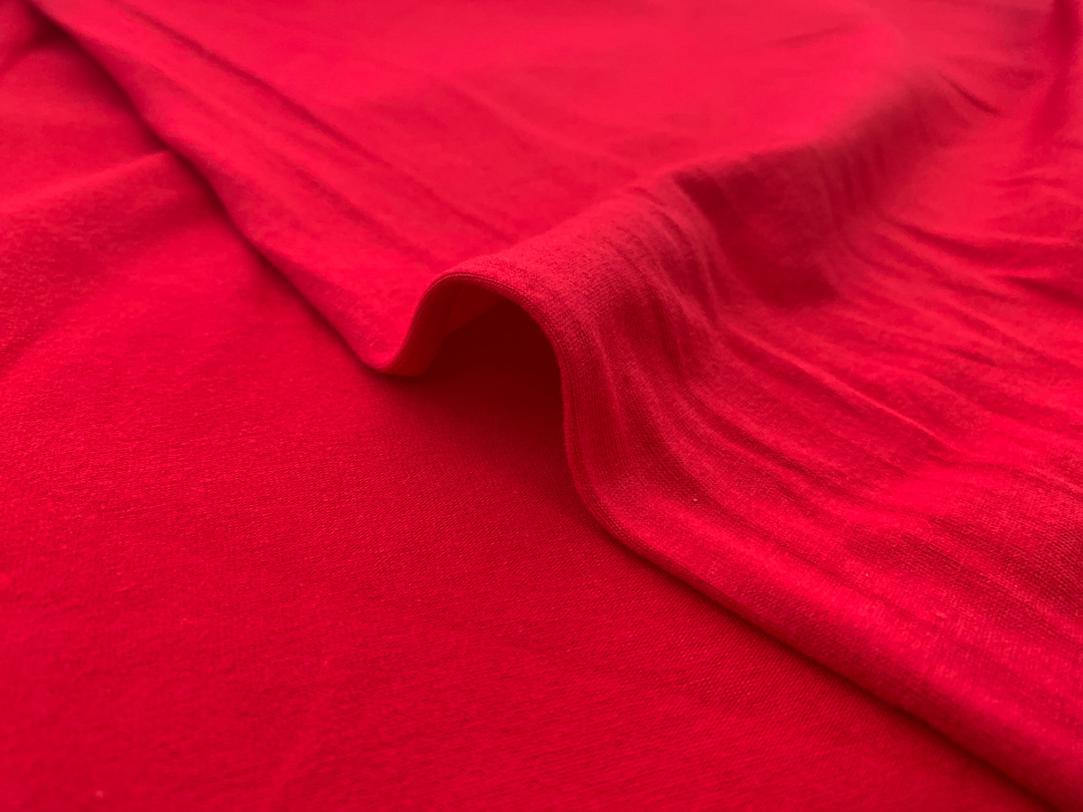 Cotton/Spandex Jersey - Red - Stonemountain & Daughter Fabrics