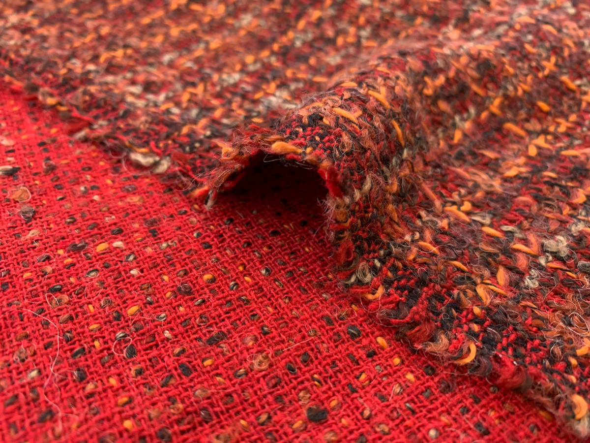 Designer Deadstock – Wool Blend Boucle – Orange - Stonemountain ...