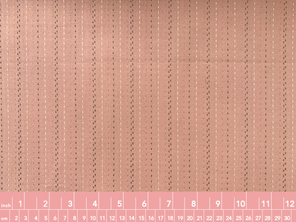 Textured Yarn Dyed Cotton – Seed Stitch Stripes - Blush - Stonemountain ...