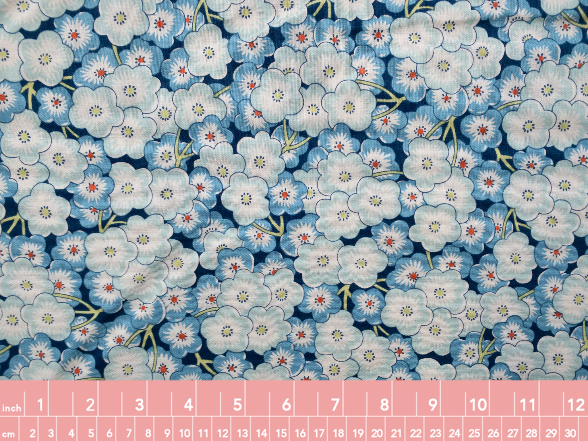 Quilting Cotton – Sweet Ride – Cherry Blossoms – Aquamarine ...