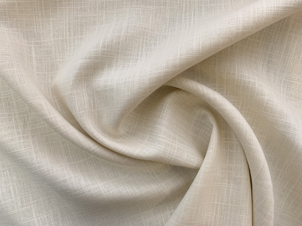 Designer Deadstock – Linen – Eggshell - Stonemountain & Daughter Fabrics