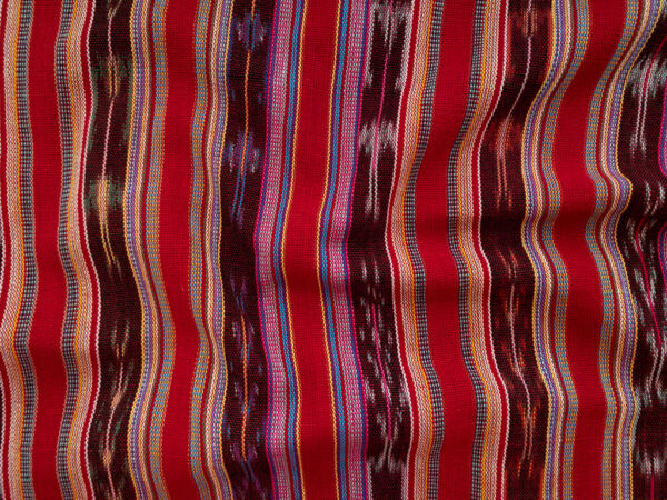 Guatemalan Handwoven Cotton Jaspe - Varied Stripe - Red - Stonemountain ...
