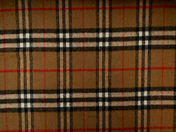 Designer Deadstock- Heavyweight Cotton Flannel - Brown/Red Plaid ...