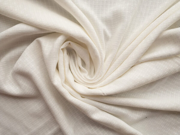 Designer Deadstock - Textured Rayon - Cream - Stonemountain & Daughter ...