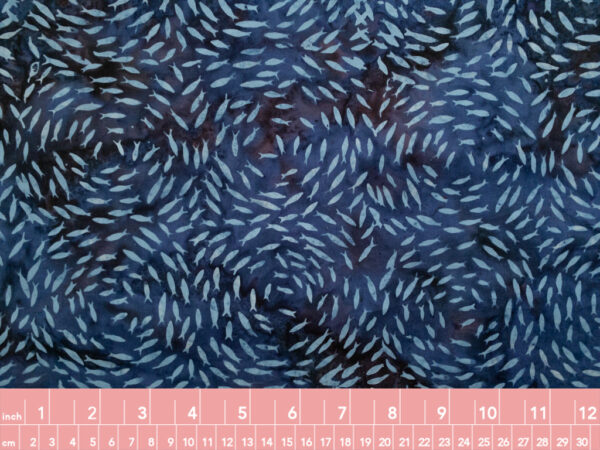 Cotton Batik - Batiks by Mirah - Small Fish - Blue - Stonemountain ...