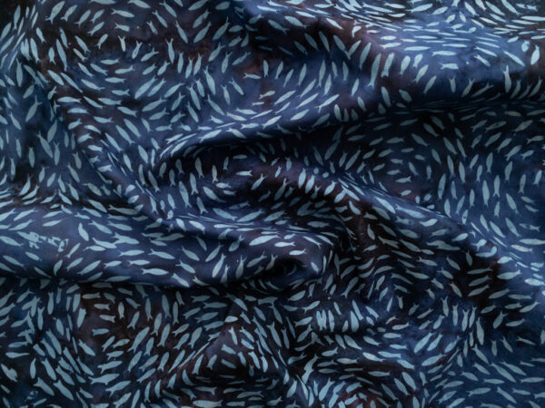 Cotton Batik - Batiks by Mirah - Small Fish - Blue - Stonemountain ...