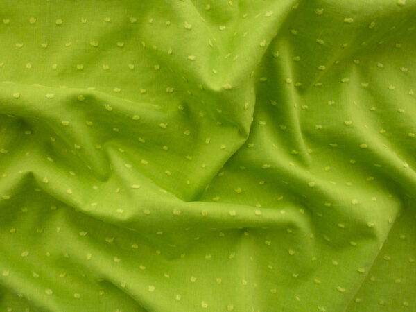 Designer Deadstock - Cotton Clip Dot Voile - Pickle - Stonemountain ...