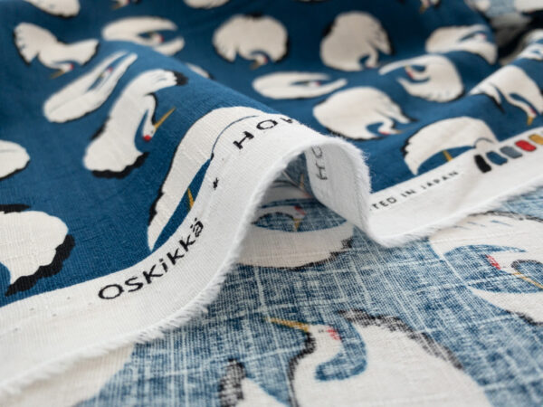 Japanese Cotton Dobby - Goose Dance - Blue - Stonemountain & Daughter ...